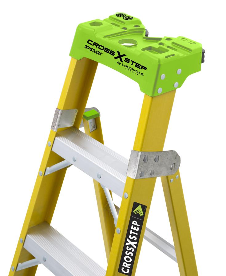 LOUISVILLE LADDER 10-FOOT FIBERGLASS CROSS-STEP LADDER, TYPE IAA, 375 ...