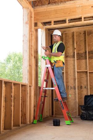 LOUISVILLE LADDER 6-FOOT FIBERGLASS CROSS STEP LADDER, TYPE IA, 300 ...