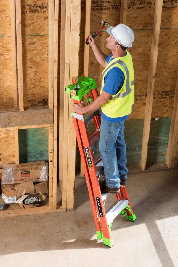 LOUISVILLE LADDER 6-FOOT FIBERGLASS CROSS STEP LADDER, TYPE IA, 300 ...