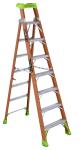LOUISVILLE LADDER 8-FOOT FIBERGLASS CROSS STEP LADDER, TYPE IA, 300 ...