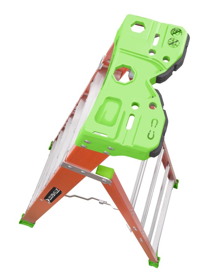 LOUISVILLE LADDER 12-FOOT FIBERGLASS CROSS STEP LADDER, TYPE IA, 300 ...